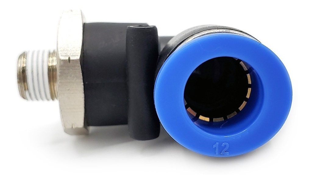 5 Pz De Conector/racor Rápido Neumático Codo 1/8 Npt X 12mm | Instrutek